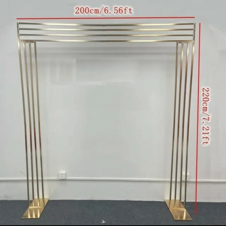 Gold Metal Panel Arch Backdrop – VP Royal Rentals